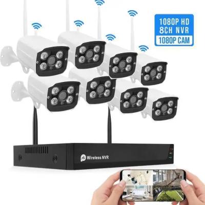 China 2MP 1080P NVR WiFi Camera Kit 8CH Wireless CCTV System Tuya Smart Life for sale