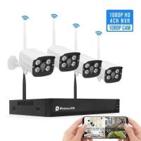 China 1080P 4CH WiFi Wireless Camera System White Color With CMOS Sensor for sale
