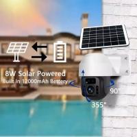China 4G Solar Security Camera 1080P CMOS Battery Powered Indoor Night Vision 12000mAh for sale