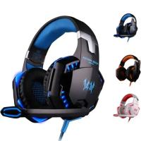 China Kotion EACH G2000 Gaming Headset 50mm Driver Over Ear Wired Headphones with Mic LED Light for PC for sale