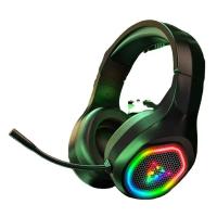 China Wired Noise Cancellation Gaming Headphones with Mic LED Light 3.5mm 19.5x10.3cm for sale