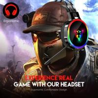 China G607 Gaming Headset 7.1 Channel Wired Headphone with Noise Cancellation IPX4 Waterproof 2.2m Cord for sale