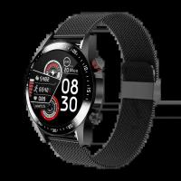 China BT 5.0 Smart Watch Android Round Smartwatch E12 380mAh Wireless Charging Zinc Alloy Case for sale