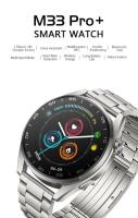 China M33 Pro+ Smart Watch NFC ECG Heart Rate Monitor 1.35 inch IPS IP68 Wireless Charging for sale