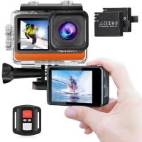China 4K 30FPS Waterproof Action Camera WiFi Mini Vlog Dual Screen 30M Underwater for sale