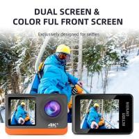 China 4K 30FPS Waterproof Action Camera WiFi Mini Vlog Dual Screen 30M Underwater for sale