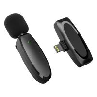 China Mini Wireless Lavalier Microphone for iPhone No App Needed 20m Range Noise Reduction for sale