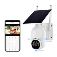 China Solar Powered 4G Wireless Outdoor Security Camera 2MP IP65 360 Degree PTZ TF Card Storage for sale