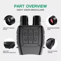 China Long Range Night Vision Binoculars 850nm IR 150-200m View Digital Zoom 4X 960P Video for sale