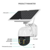 China SD Card Solar Powered PTZ Camera , Outdoor 4G Security Camera With Solar Panel for sale