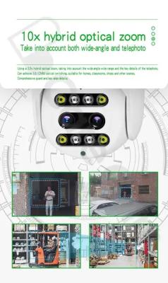 China CMOS 2.4G WiFi Wireless IP Camera 3MP Dual Lens 10X Zoom CCTV System for sale