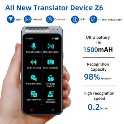 China 138 Languages Simultaneous Voice Translator Smartwatch 4.1 Inch IPS Touch Screen 220mAh for sale