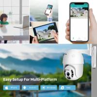 China Wireless 1080P WiFi PTZ IP Camera 3MP 5MP Outdoor 20m IR Night Vision for sale