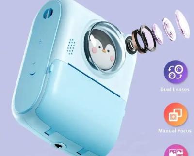 China Kids Digital Camera Dual Lens 48MP 1080P Video Multilingual ABS Instant Print Toy for sale