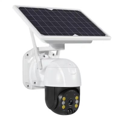 China SD Card Solar Powered PTZ Camera Outdoor 4G Security Camera for sale