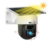 China 6.8W 4G Solar PTZ Camera Wireless Battery Security Camera Outdoor Weatherproof for sale