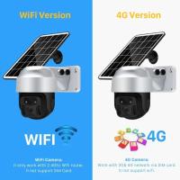 China 6.8W 4G Solar PTZ Camera Wireless Battery Security Camera Outdoor Weatherproof for sale
