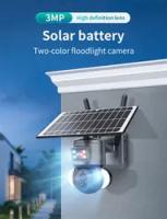 China 3mp Wireless Surveillance PTZ IP Camera Solar Powered Battery for sale