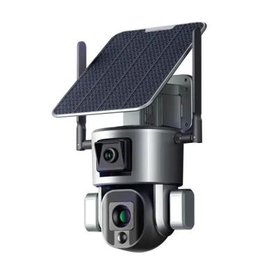 China 4K 8MP Dual Lens Solar Powered 4G WiFi Security Camera 20000mAh Battery Outdoor Waterproof for sale