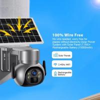 China Solar Powered Security CCTV Camera Tuya Smart 4G WiFi HD 1080P 2MP PTZ IP66 Outdoor for sale
