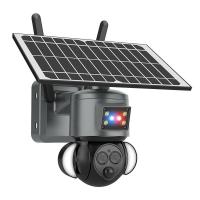 China Solar PTZ Camera 12X Zoom 4G WiFi Floodlight with 12000mAh Battery IP65 for sale