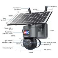 China Solar PTZ Camera 12X Zoom 4G WiFi Floodlight with 12000mAh Battery IP65 for sale