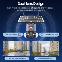 China Solar PTZ Camera 12X Zoom 4G WiFi Floodlight with 12000mAh Battery IP65 for sale