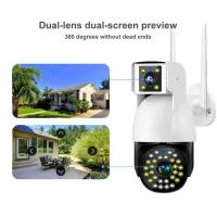 China Outdoor 4MP 4G Dual Lens PTZ WiFi Security Camera with 355° Rotation and Night Vision for sale