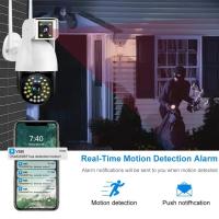 China Outdoor 4MP 4G Dual Lens PTZ WiFi Security Camera with 355° Rotation and Night Vision for sale
