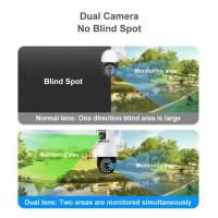 China Outdoor 4MP 4G Dual Lens PTZ WiFi Security Camera with 355° Rotation and Night Vision for sale