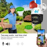 China White CMOS Sensor 4g Security Camera 3MP V380 Pro Siren Surveillance Camera for sale