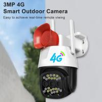 China White CMOS Sensor 4g Security Camera 3MP V380 Pro Siren Surveillance Camera for sale