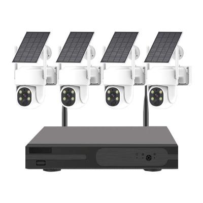 China 4MP 2K Solar Security Camera System Wireless Outdoor CCTV 8 Channel NVR Two Way Audio for sale