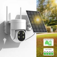 China 4CH Wireless Security Camera System 4MP Solar NVR WiFi PTZ Battery Powered CCTV Kit for sale
