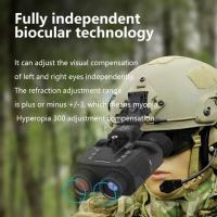 China 7x Dual Screen Head Mounted Night Vision Binoculars 300m IR 850nm 3W for sale