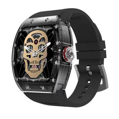 China YD5 Crystal Transparent Smart Watch 1.57 inch TFT Screen Health Tracker NFC Bluetooth Call for sale