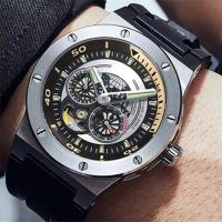 China I&W Men's 42mm Skeleton Automatic Watch Sapphire Crystal 5Bar Waterproof Luminous for sale