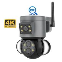 China 4MP 10X Optical Zoom PTZ Floodlight Camera IP65 Weatherproof WiFi Security for sale
