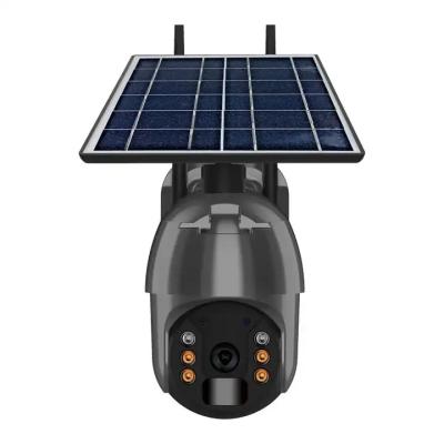 China Black Weatherproof Solar 4G WiFi PTZ Camera 1080P Outdoor Security Camera 15600mAh for sale
