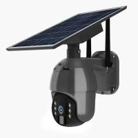 China Black Weatherproof Solar 4G WiFi PTZ Camera 1080P Outdoor Security Camera 15600mAh for sale