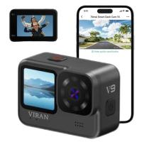 China 4K 30fps Action Camera 170 Degree Wide Angle Waterproof 30M Dual Screen EIS Sports Cam for sale