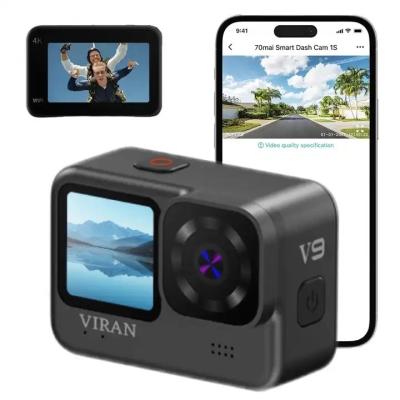 China 4K 30fps Action Camera 170 Degree Wide Angle Waterproof 30M Dual Screen EIS Sports Cam for sale