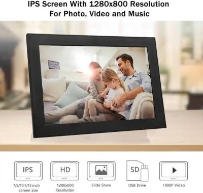 China 12 Inch 1920x1080 Digital Photo Frame with WiFi Android 8.1 Touch Screen for sale