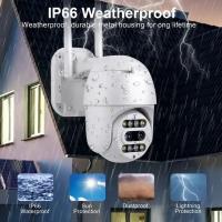 China 8MP IP Wireless CCTV Dual Lens Security Camera with Color Night Vision 2.4G WiFi for sale