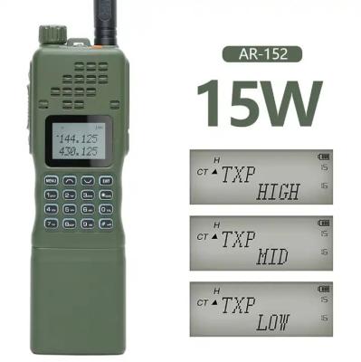 China Baofeng AR-152 Tactical Walkie Talkie 10W Dual Band 136-174 400-520MHz 12000mAh Battery for sale