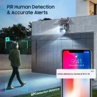 China WiFi IP Network 3MP Red Blue Alarm Light Solar Powered Low Power Camera for sale
