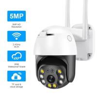 China 5G WiFi PTZ Outdoor Security Camera 1080P Night Vision Auto Tracking 4X Zoom Two-Way Audio for sale