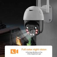 China 5G WiFi PTZ Outdoor Security Camera 1080P Night Vision Auto Tracking 4X Zoom Two-Way Audio for sale