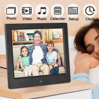 China 8 Inch Digital Picture Frame 1024x768 HD Display USB SD Card Auto Play Remote Control for sale