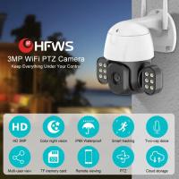 China 1080P 3MP Full Color Wireless Outdoor PTZ WiFi Security Camera with 4mm Lens and 320° Rotation for sale